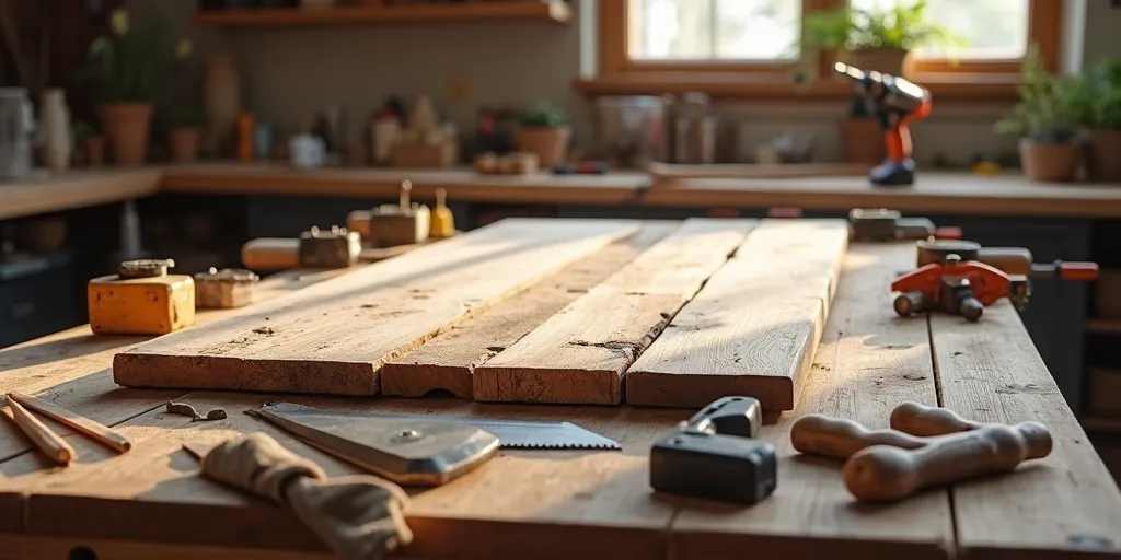 How to build a dining room table from reclaimed wood? - Wooden Woodworks